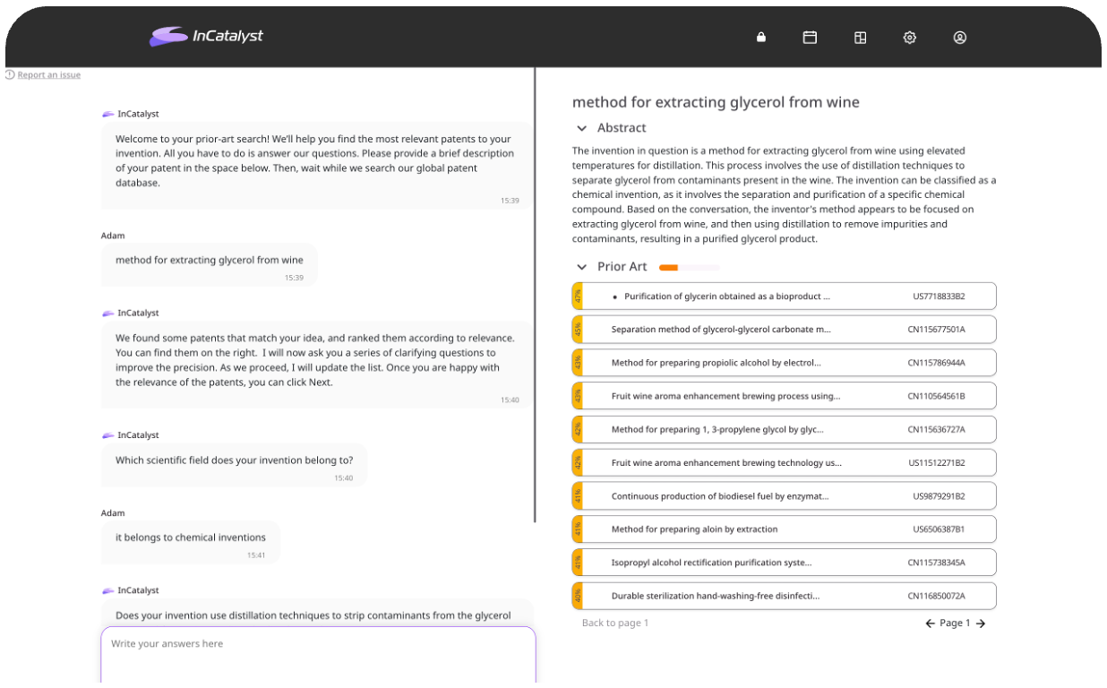 InCatalyst: patent search and drafting solutions for Startups & SMEs